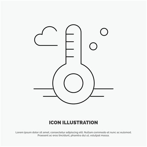 Temperature Thermometer Weather Spring Line Icon Vector 17984788 Vector