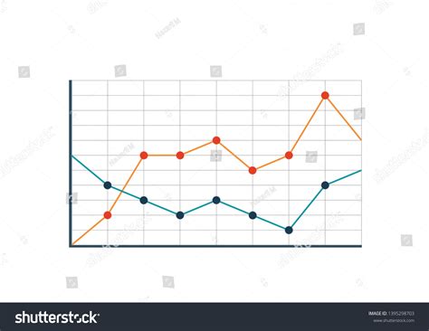 Line Chart Multicolored Isolated Vector Business Stock Vector Royalty Free 1395298703