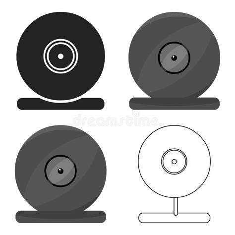 Webcam Icon In Outline Style Isolated On White Background Personal Computer Symbol Stock Vector