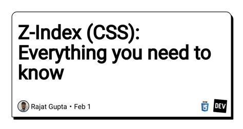 Z Index Css Everything You Need To Know Rdevto
