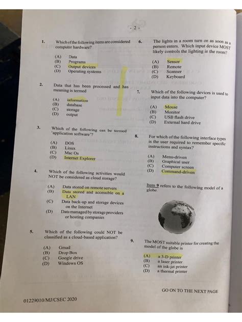 Csec Information Technology June 2020 P1 Pdf