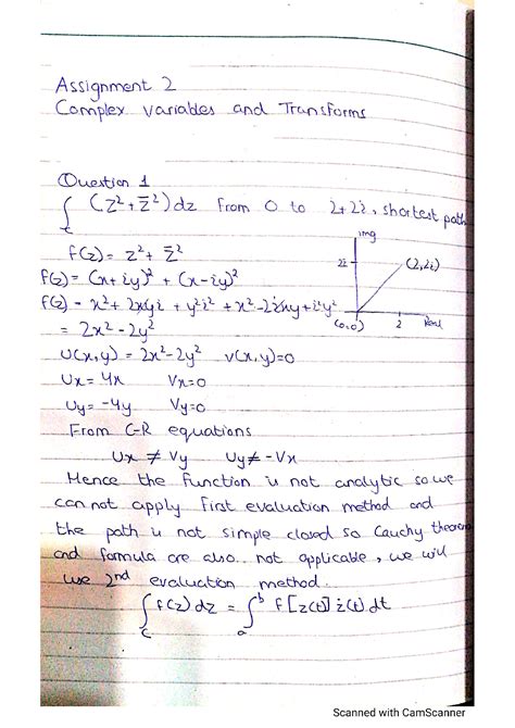 Solution Compex Integration Asignment Questions Complex Variables And Transforms Nust