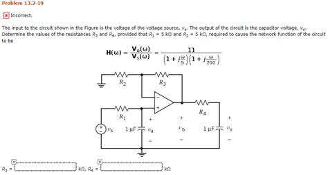 Solved Problem 13 2 19 X Incorrect The Input To The Circuit Chegg Com