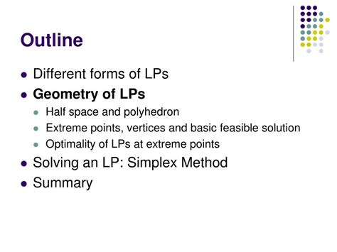 Ppt Linear Programming Formulations Geometry And Simplex Method Powerpoint Presentation Id