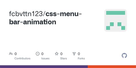 GitHub Fcbvttn123 Css Menu Bar Animation