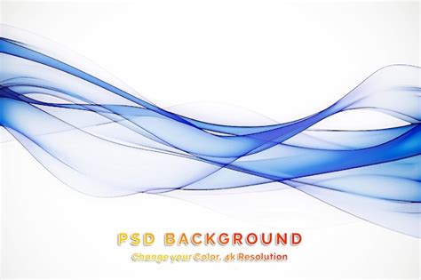 Blue Abstract Waves Art Design Background Premium Ai Generated Psd