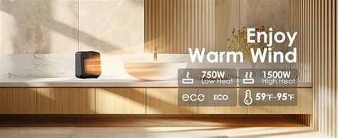 Reaks Ptc Ceramic Space Heater With Alci Safety Plug For Bathroom And Indoor Use