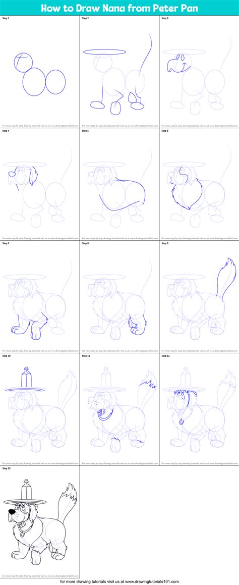 How To Draw Nana From Peter Pan Peter Pan Step By Step DrawingTutorials Com