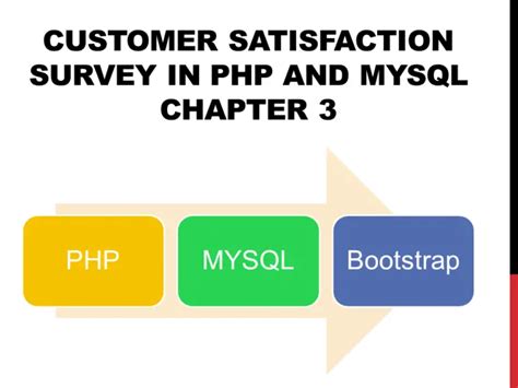 Customer Satisfaction Survey In Php And Mysql Chapter 3