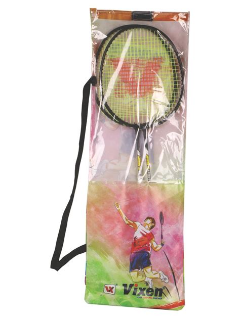 BADMINTON RACKET FLEXI YELLOW BLACK RED Vixen India