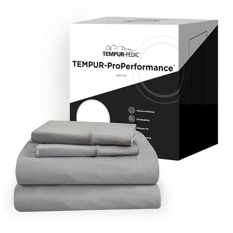 Tempur Pedic Split King 400 Thread Count Microfiber Graphite Bed Sheet 40329393 At