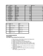 SQL Queries Exercise Display Employee Details Names And Course Hero