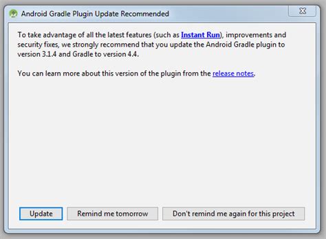 Android Gradle Plugin Update Recommended Stack Overflow