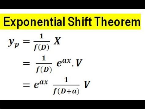(( Chapter 08- Video 26)) EXPONENTIAL SHIFT THEOREM , || INVERSE OPERATOR|| - YouTube