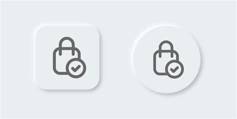 Checkout Done Line Icon In Neomorphic Design Style Purchase Signs Vector Illustration 16060047