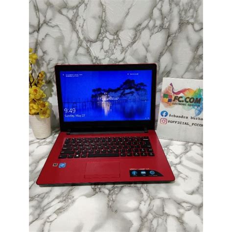 Jual Laptop Lenovo Ideapad Intel Celeron N Warna Merah Ram Gb Hdd Gb Inchi