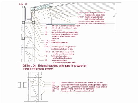 Exterior Cladding On Steel Column In Autocad Cad 10625 Kb Bibliocad