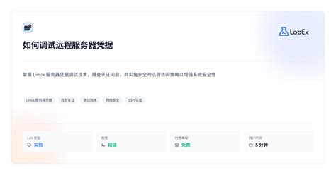 如何调试远程服务器凭据 Labex