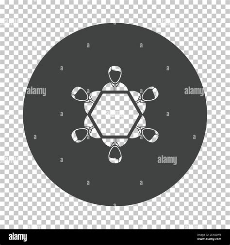 Conversation Table Icon Subtract Stencil Design On Tranparency Grid