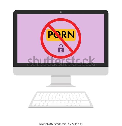Porn Prohibited Sign On Computer Screen Stock Illustration 527311144 Shutterstock