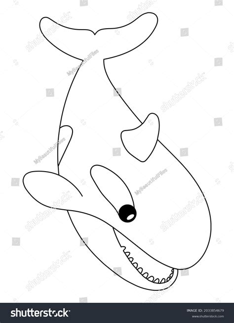 아이들을 위한 범고래 색칠 페이지 스톡 일러스트 2033854679 Shutterstock