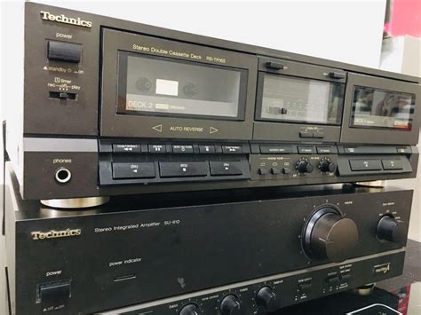 Technics Integrated Double Cassette Deck Audio Portable Music Players On Carousell