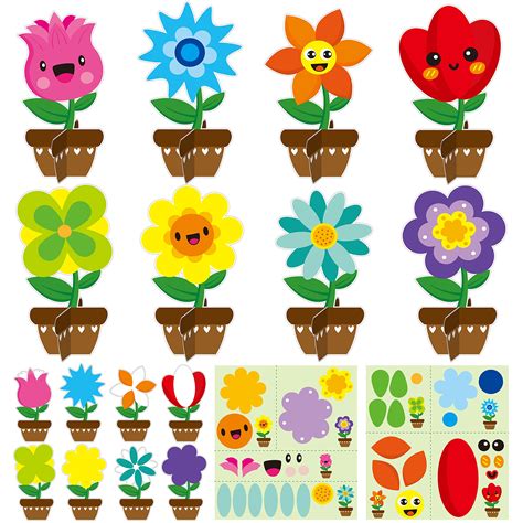 Buy Watinc 32 Packs Spring Flower Craft Kit Make Your Spring Diy