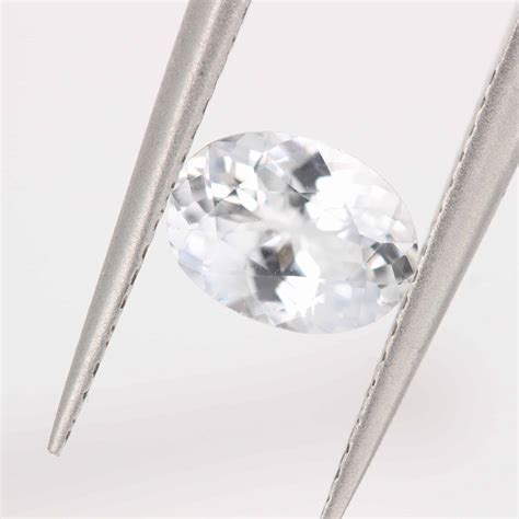 White Sapphire 12ct Oval Shape Ceylon Origin