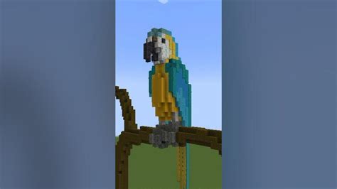 Minecraft Building A Light Blue Parrot Youtube