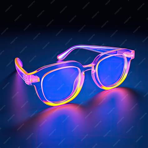 Premium Ai Image 3d Concept Neon Modern Eyeglasses Design