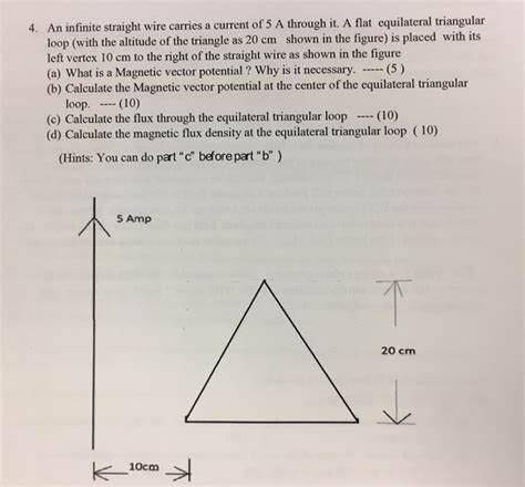 Solved An Infinite Straight Wire Carries A Current Of A Chegg