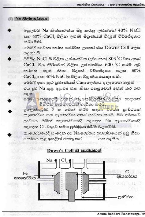 Chemistry අකාබනික රසායනය S සහ P ගොණුවල මුලද්‍රව්‍ය අරුණ බණ්ඩාර Al Kuppiya Store