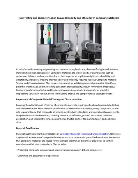 Ppt How Testing And Characterisation Ensure Reliability And