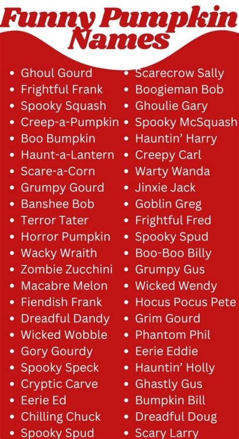 530 Funny Pumpkin Names Creative Unique Funny Cool And Cute
