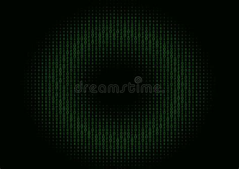 Binary Code Black And Green Background Stock Vector Illustration Of