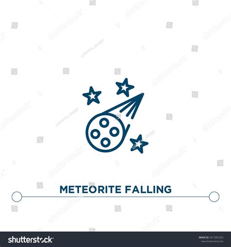 Meteorite Falling Outline Vector Icon Simple Stock Vector Royalty Free 1817391920 Shutterstock