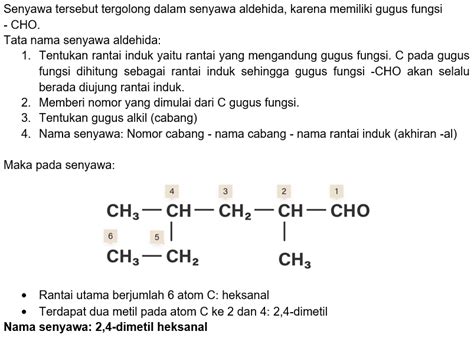 Berilah nama senyawa aldehida dan keton berikut in...
