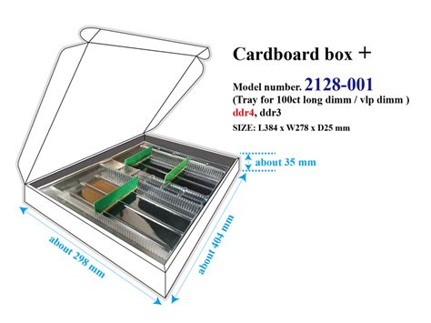 Esd Packaging Memory Ram Module Dimm Plastic Box Clamshell Tray 2128