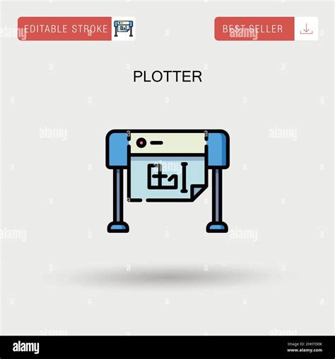 Plotter Simple Vector Icon Stock Vector Image And Art Alamy