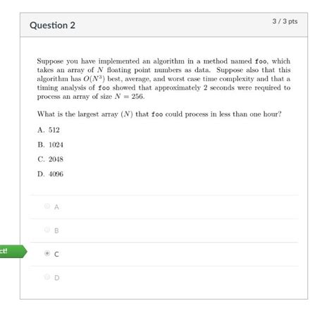 solved 3 3 pts question 2 suppose you have implemented an