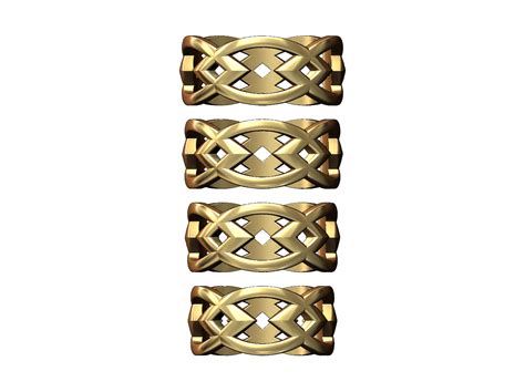 Stl File Celtic Arch Braid Wide Band Us Size 7to10 3d Print Model 💍・3d