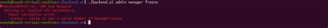 cannot freeze manager using command · issue 888 · lablup backend ai
