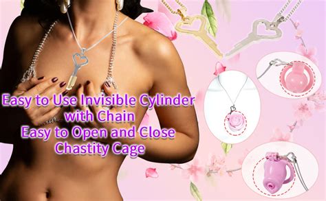 Chastity Lock With Chain Heart Pendantchastity Cage