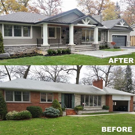 1950s And 60s Ranch Home Exterior Transformation House Add On 1960