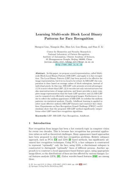 Learning Multi Scale Block Local Binary Patterns For Face Recognition