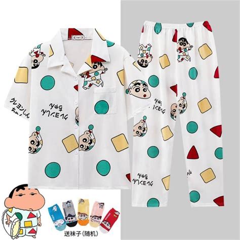 갓수 짱구는 못말려 파자마 크레용신짱 짱구 잠옷 수면잠옷 커플룩 반팔 반바지 긴바지 상하의 세트 위시버킷