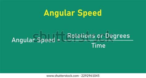 Angular Velocity Formula Physics Vector Illustration Stock Vector Royalty Free 2292961045