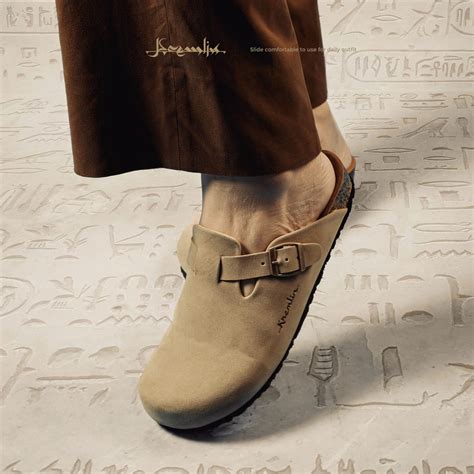 Jual Kremlin Sepatu Sandal Slide Clog Mule Suede Khaki Orb Shopee Indonesia
