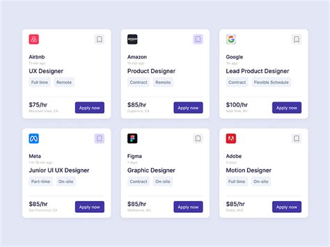 Job Listing Ui Clean And Minimal Design By Dinidu Kasun On Dribbble