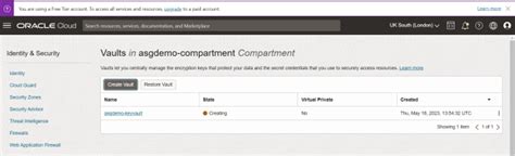 Creating A Keyvault In Oracle Cloud Amy Simpson Grange Blog